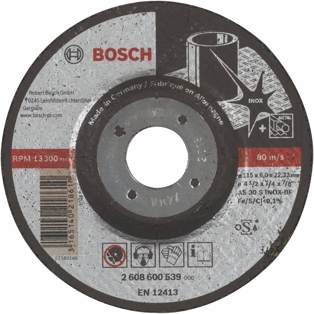 Bosch INOX GRINDING DISC 115 x 22.2mm 2608600539