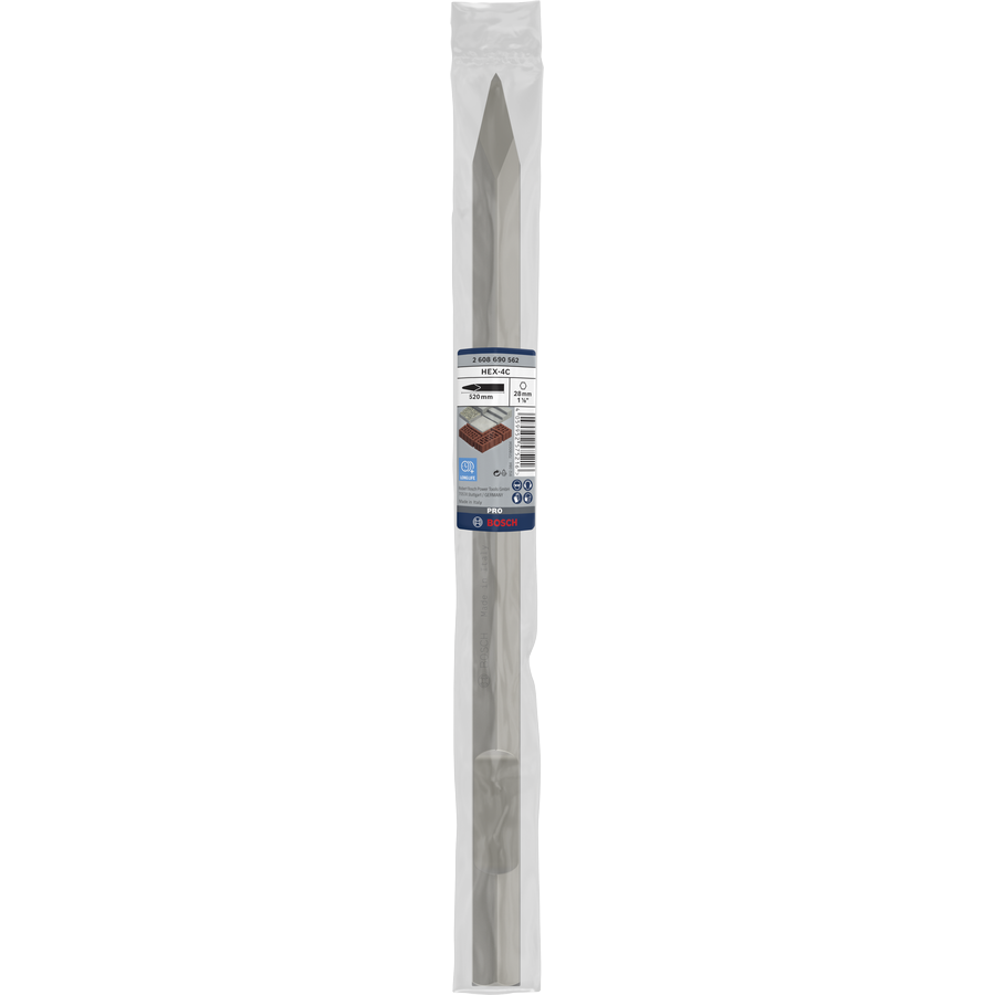 Bosch PRO HEX-4C Pointed Chisel 28 mm, 28 x 520 mm 2608690562