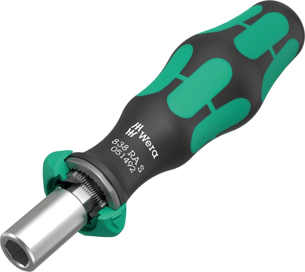 Wera Ratchet Screwdriver, 1/4" 838 RA S