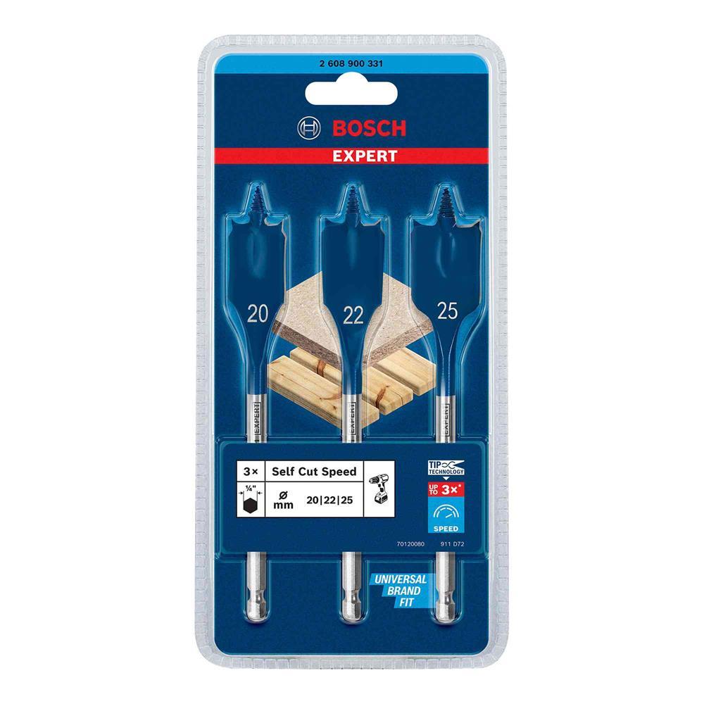 Bosch EXPERT Self Cut Speed Spade Drill Bit Set 3pc 2608900331