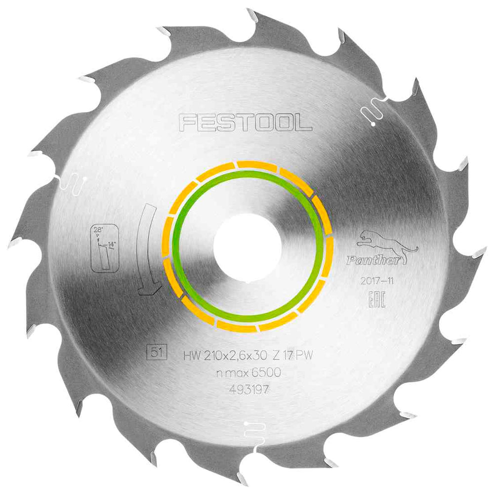 Festool Saw blade WOOD STANDARD HW 210x2,6x30 W18 493197
